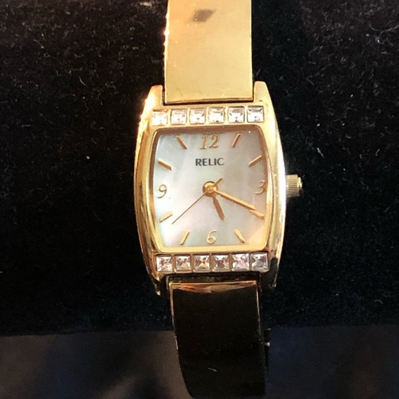 Relic | Accessories | Relic Womens Quartz Watch Gold Tone With Jewels ...